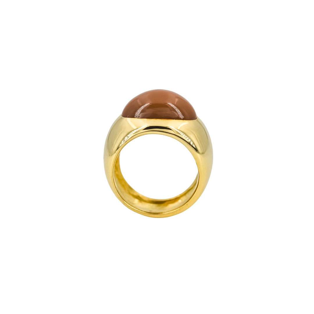 Ring Mocca Mondstein 18K Gold– Atelier Beatrix Wolter